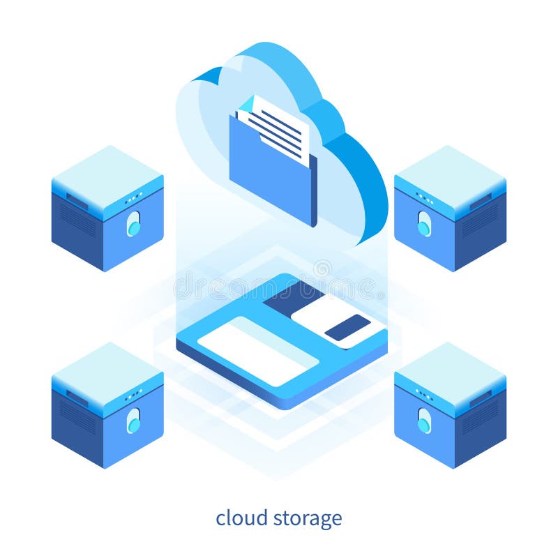Cloud storage concept 05 stock vector. Illustration of internet - 156887252