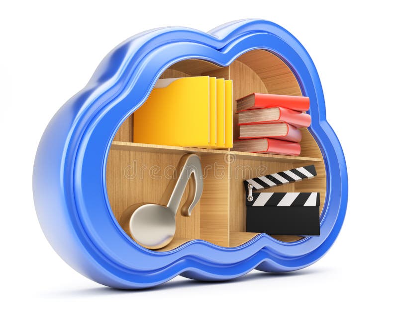 Cloud storage stock illustration. Illustration of internet - 24020544