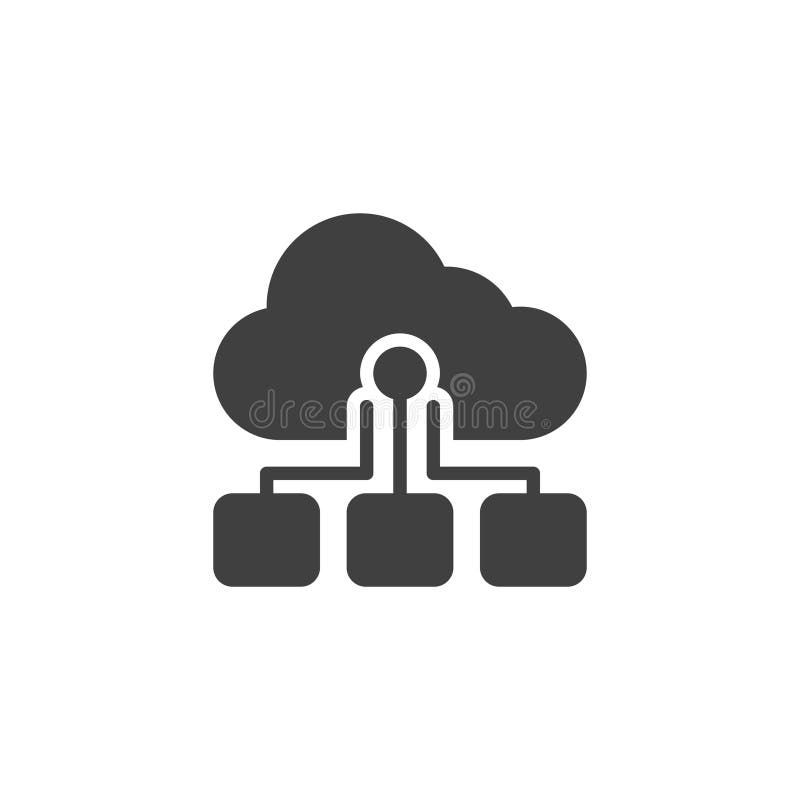 Cloud Storage Connection Vector Icon Stock Vector - Illustration of ...
