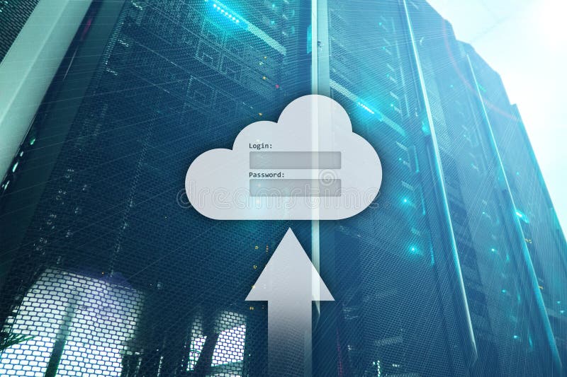 Cloud Storage, Data Access, Login and Password Request Window on Server ...