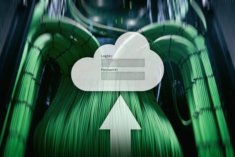 Cloud Storage, Data Access, Login and Password Request Window on Server ...