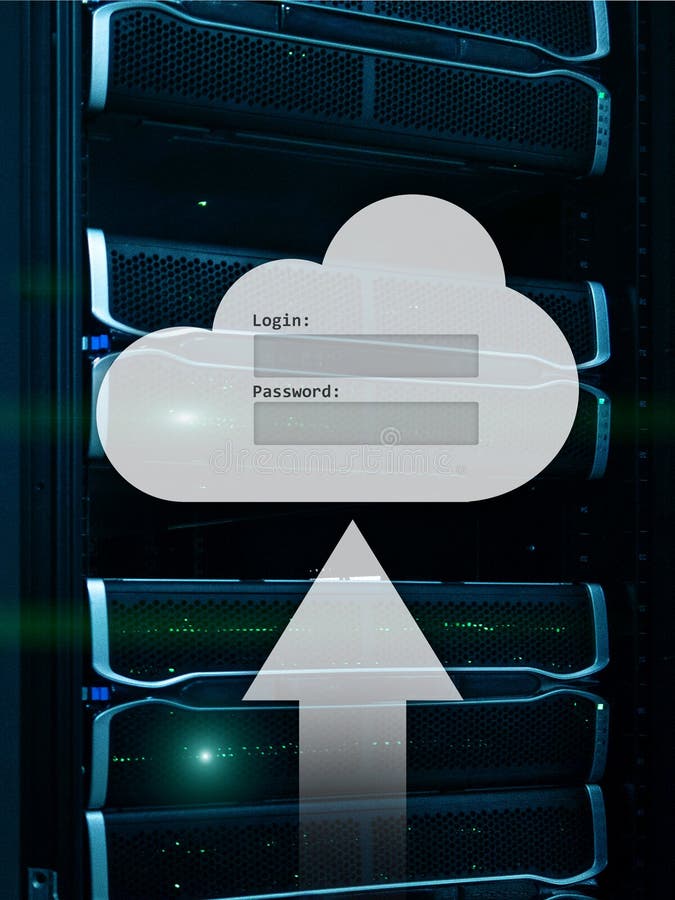 Cloud Storage, Data Access, Login and Password Request Window on Server ...