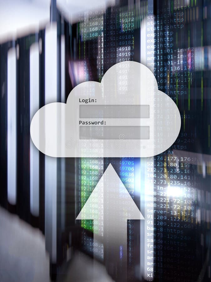 Cloud Storage, Data Access, Login and Password Request Window on Server ...