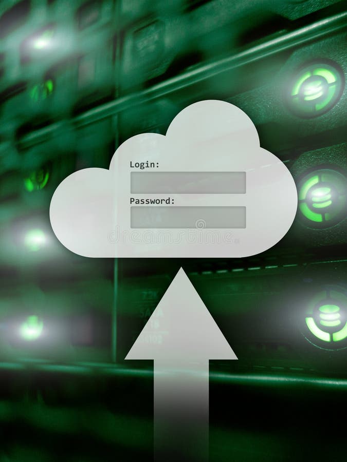 Cloud Storage, Data Access, Login and Password Request Window on Server ...