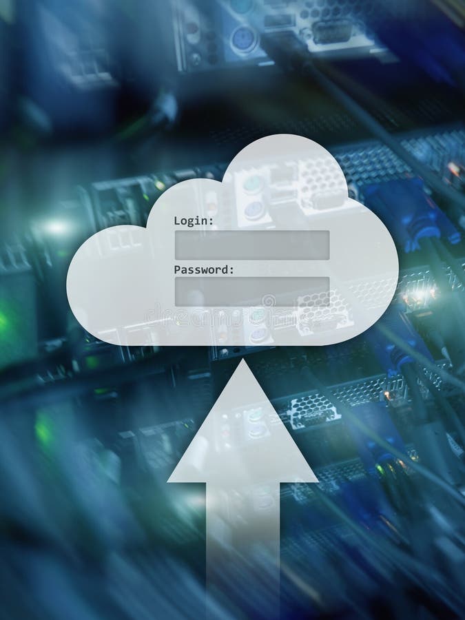 Cloud Storage, Data Access, Login and Password Request Window on Server ...
