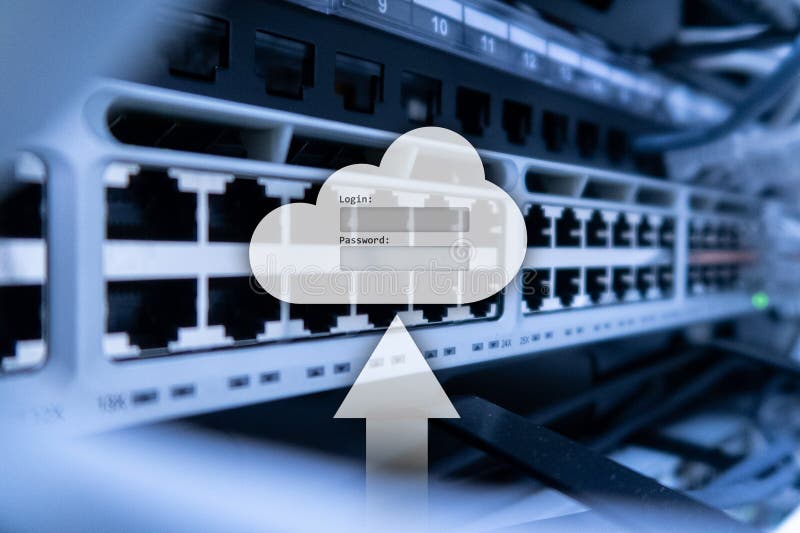 Cloud Storage, Data Access, Login and Password Request Window on Server ...