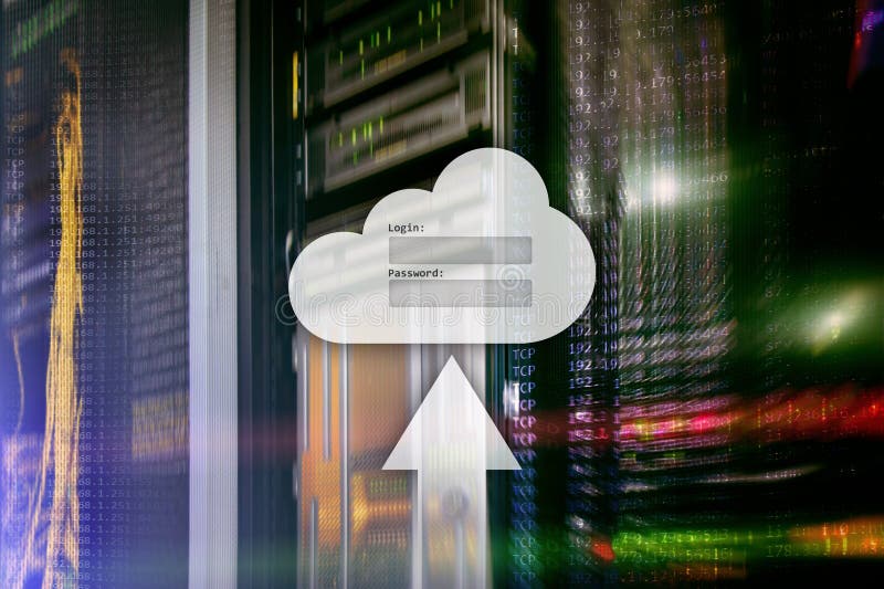 Cloud Storage, Data Access, Login and Password Request Window on Server ...