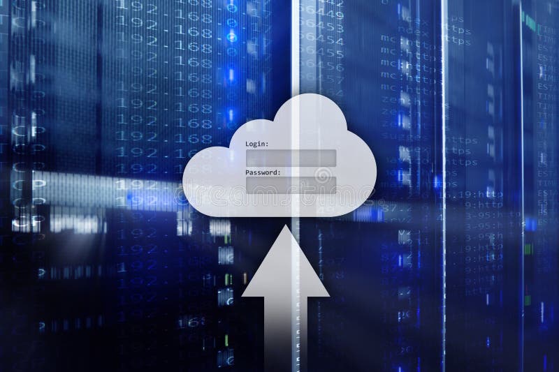 Cloud Storage, Data Access, Login and Password Request Window on Server ...