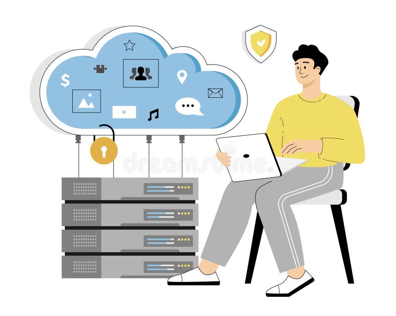 Data Backup. Database Restore. Data Recovery. Vector Stock Illustration ...