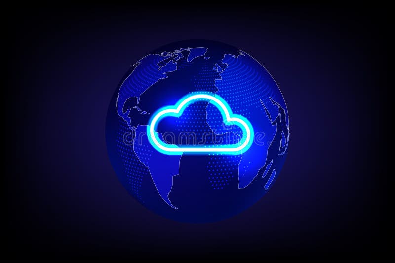 Cloud Storage Data Connections Digital Earth, Network Technology ...