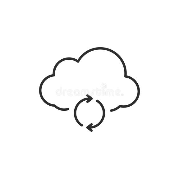 Cloud Storage and Data Synchronization Icon for Modern Applications and Efficient Data ...