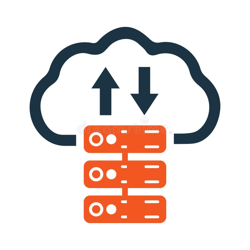 Cloud, Storage, Database Icon. Vector Sketch Stock Illustration ...