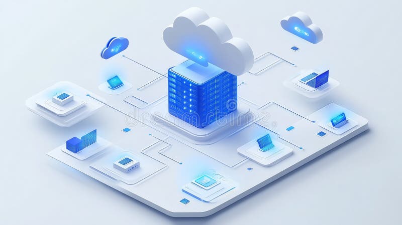 Cloud Storage. a Digital Service or Application that Transfers Data To ...