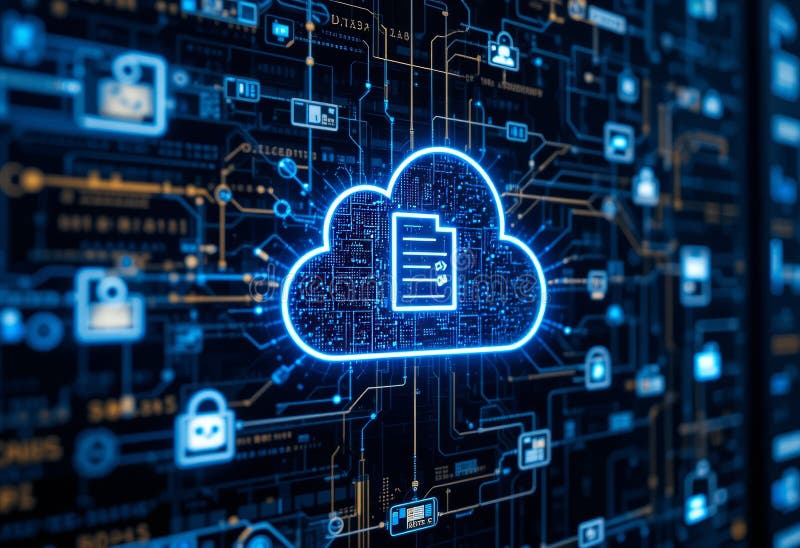 Cloud Storage of Document Management System. Stock Photo - Image of concept, cyberspace: 371954468