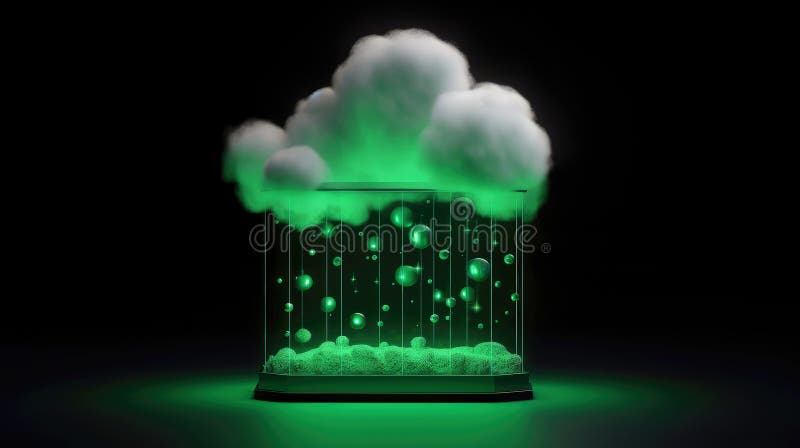 Cloud Storage for Downloading. Digital Service or Application with Data ...