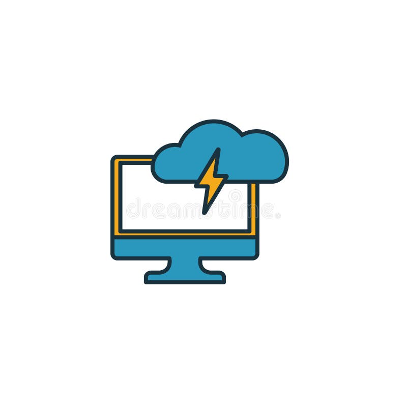 Cloud Storage Hacking Icon. Simple Element from Icons Collection Stock ...