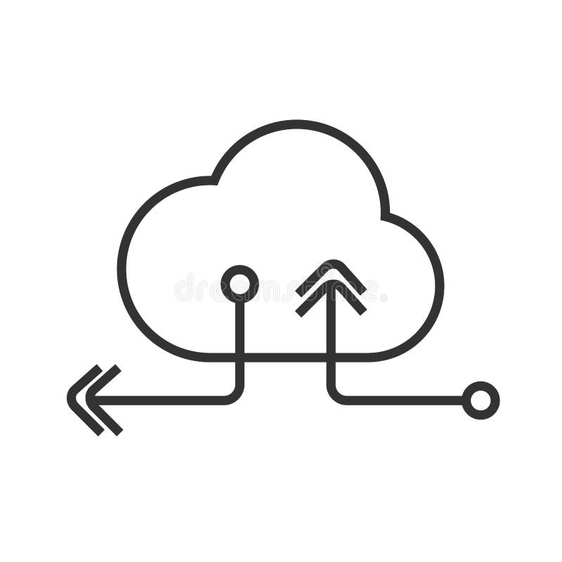 Cloud storage icon stock illustration. Illustration of connectivity ...