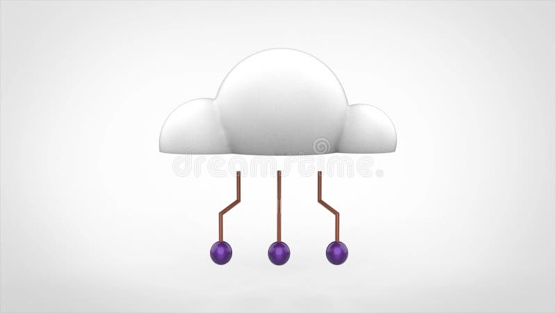 Cloud Storage Icon Animation for Web and Cloud Computing Showing ...
