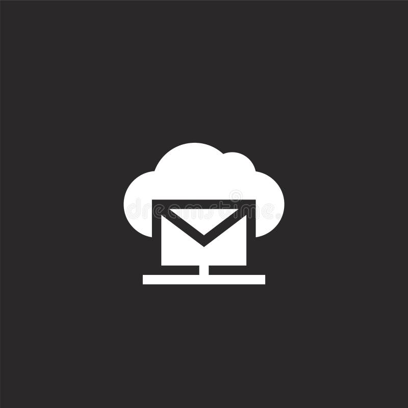 Cloud Storage Icon. Filled Cloud Storage Icon for Website Design and ...