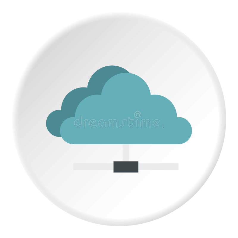 Cloud Storage Icon, Flat Style Stock Vector - Illustration of network ...