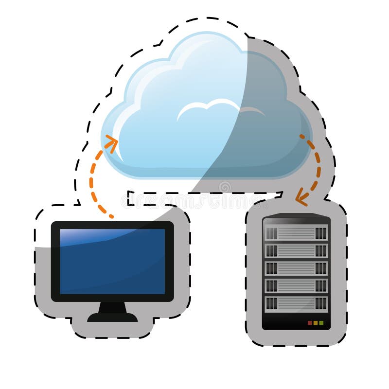 Cloud storage icon image stock illustration. Illustration of digital ...
