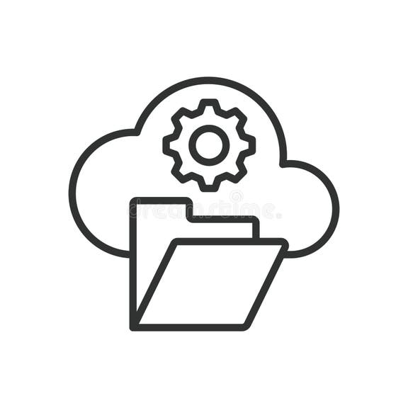 Cloud Storage, Icon in Line Design. Cloud Storage, Cloud Data, Cloud ...