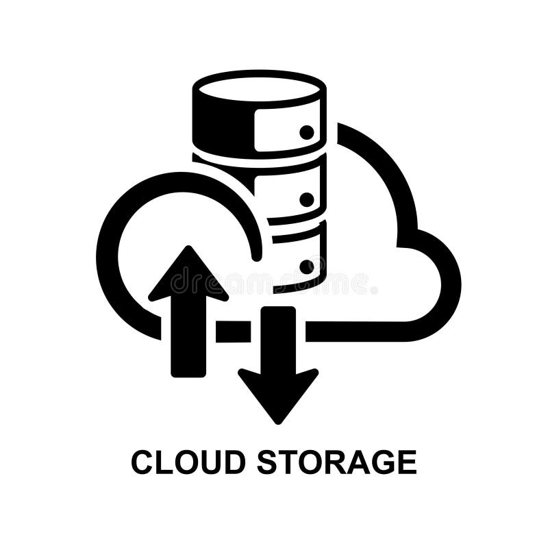 Cloud storage icon stock vector. Illustration of internet - 330745537