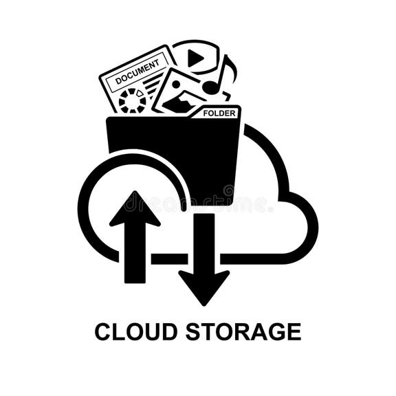 Cloud Storage Icon. Cloud Storage is a Mode of Computer Data Storage in ...