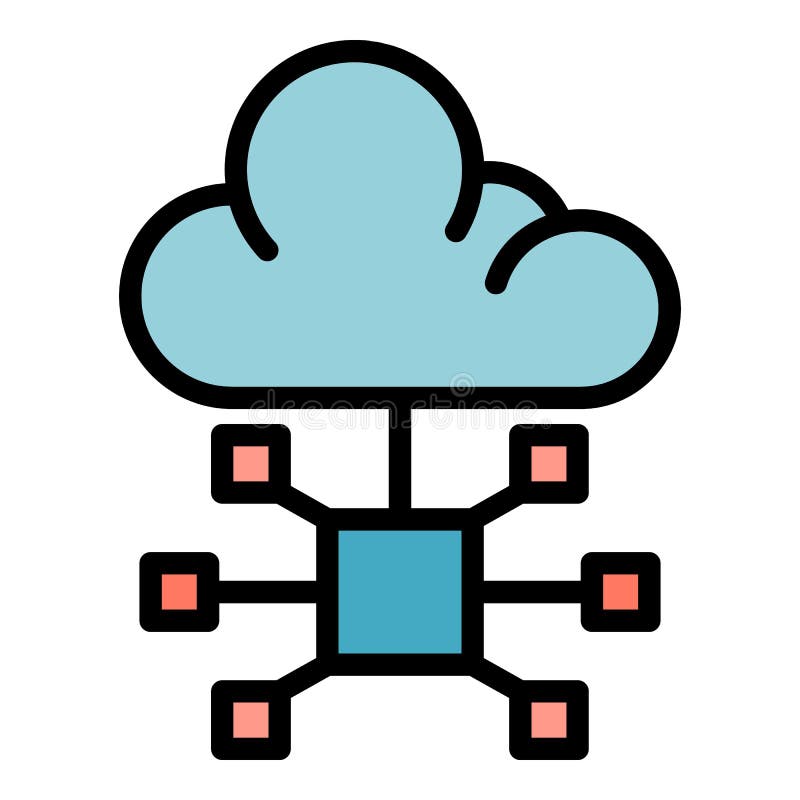 Cloud File Storage Icon, Simple Style Stock Vector - Illustration of ...