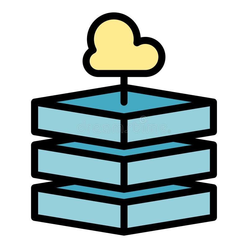 Cloud File Storage Icon, Simple Style Stock Vector - Illustration of ...
