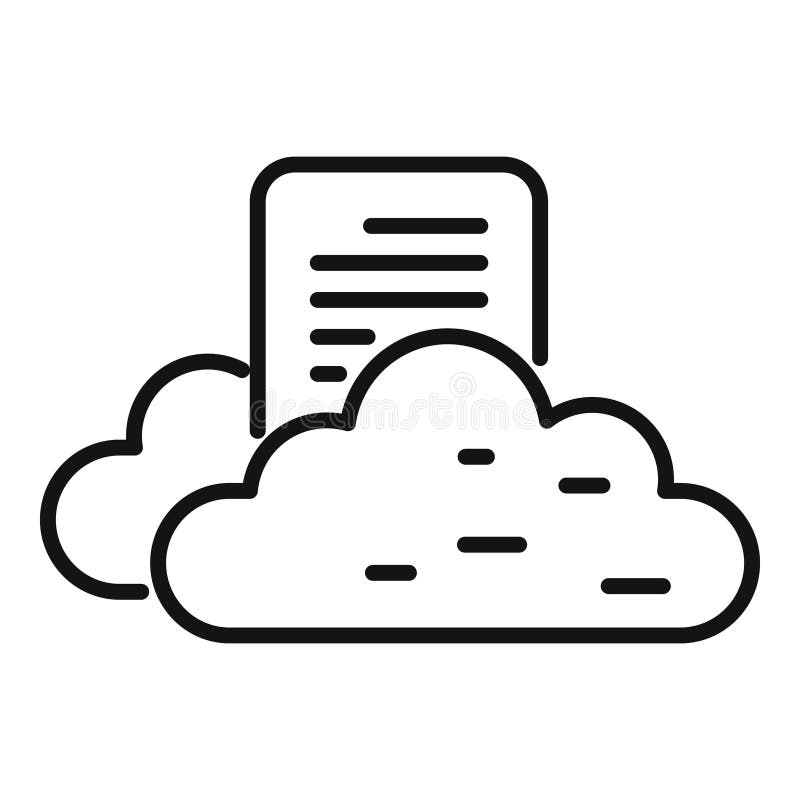 Cloud Storage Icon Outline Vector Data Backup Stock Vector