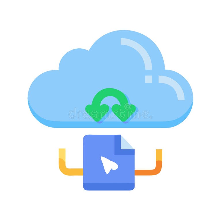 Cloud Storage Icon Set – Online Backup, File Sharing, SaaS, and Digital ...