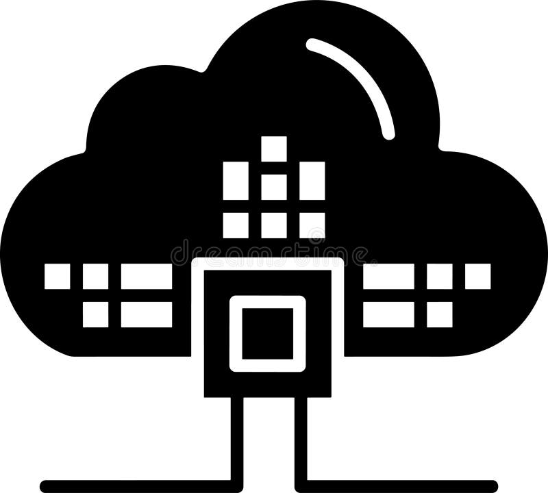Cloud Storage Icon Symbol Vector Image. Illustration of the Database ...