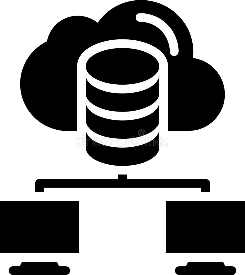 Cloud Storage Icon Symbol Vector Image. Illustration of the Database ...
