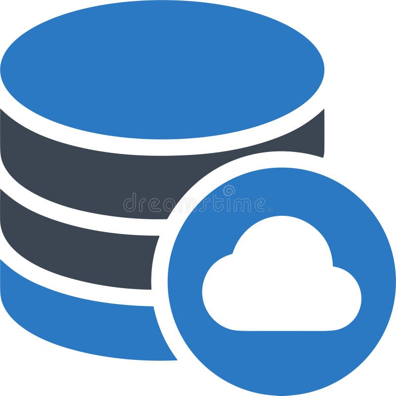 Cloud Storage Icon Symbol Vector Image. Illustration of the Database ...