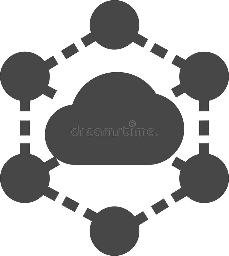 Cloud Storage Icon Symbol Vector Image. Illustration of the Database ...