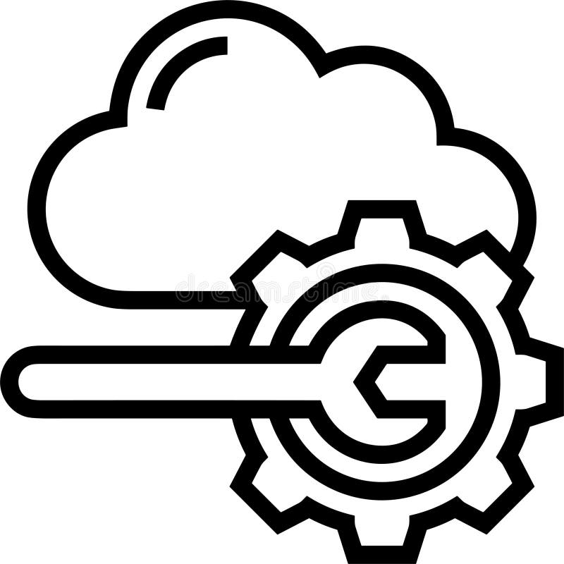 Cloud Storage Icon Symbol Vector Image. Illustration of the Database ...