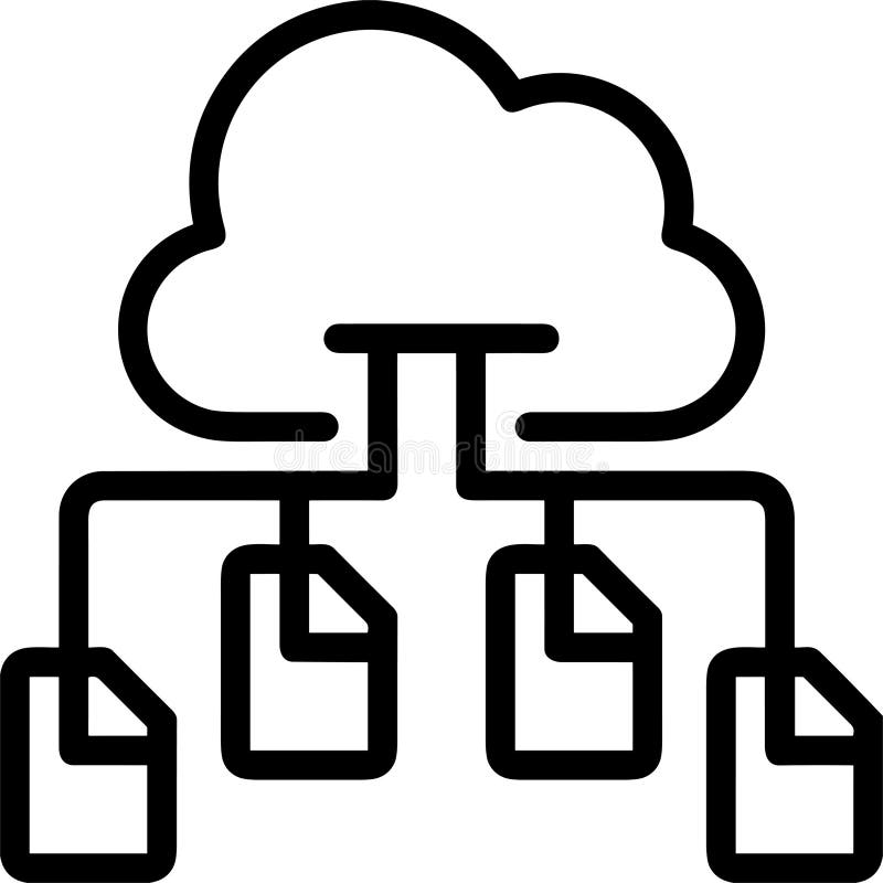 Cloud Storage Icon Symbol Vector Image. Illustration of the Database ...