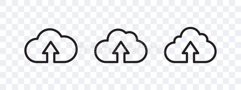 Cloud Storage Icons. Linear Clouds. Functional Icons for Interfaces ...