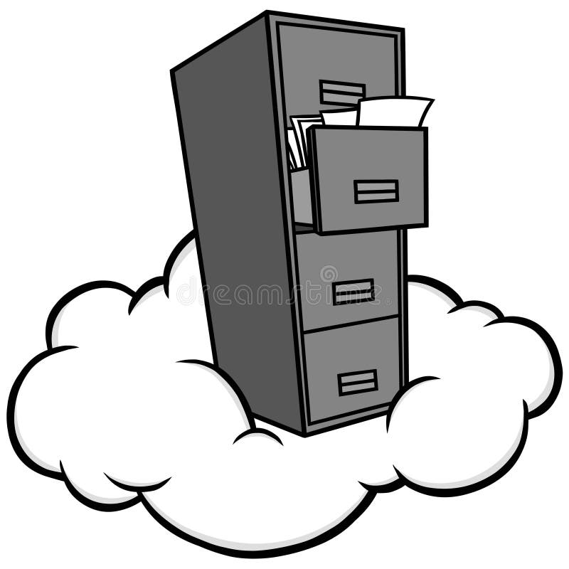Cloud Storage Illustration stock vector. Illustration of filing - 108449160