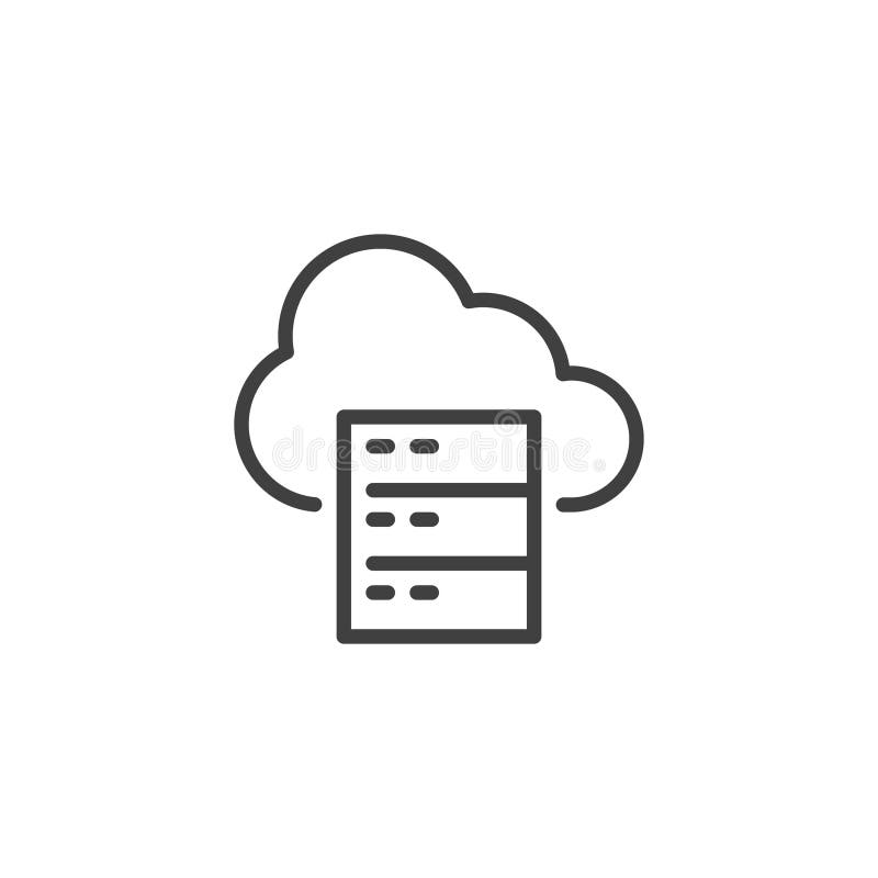 Cloud Storage Line Icon Stock Vector Illustration Of Database 316695142