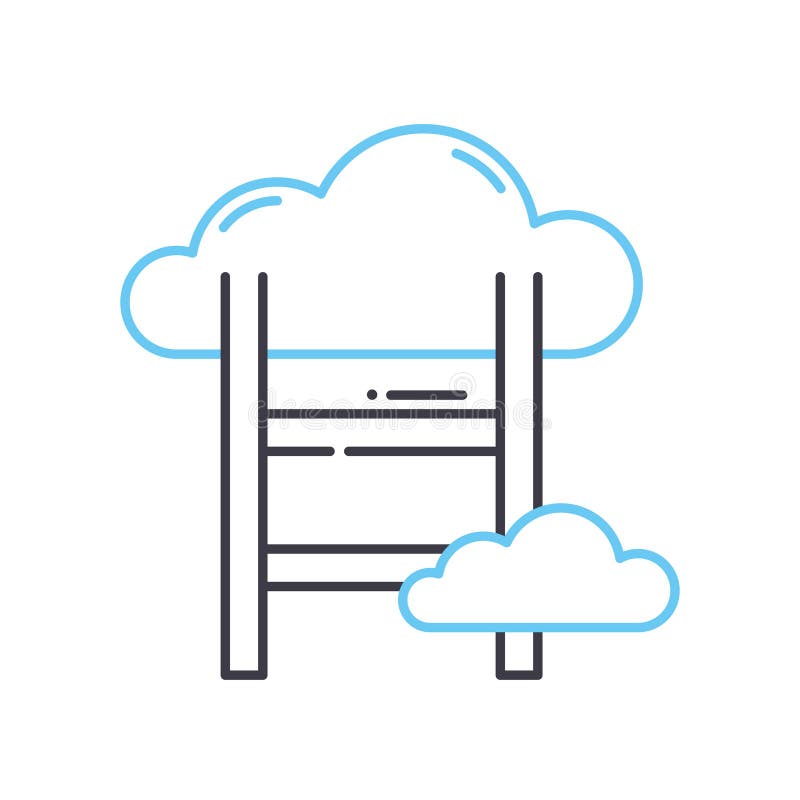 Cloud Storage Line Icon, Outline Symbol, Vector Illustration, Concept ... Cloud Storage Line Icon, Outline Symbol, Vector Illustration, Concept ...