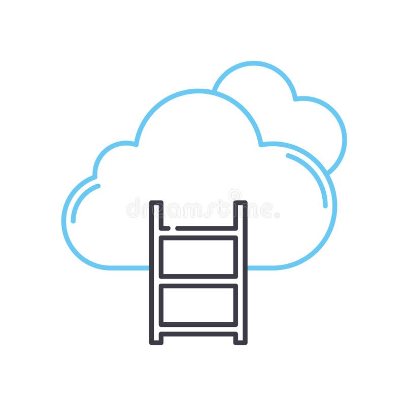 Cloud Storage Line Icon, Outline Symbol, Vector Illustration, Concept ... Cloud Storage Line Icon, Outline Symbol, Vector Illustration, Concept ...