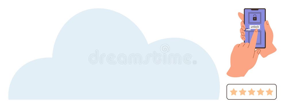 Cloud Storage Login with Secure Password Input on Smartphone Screen ...