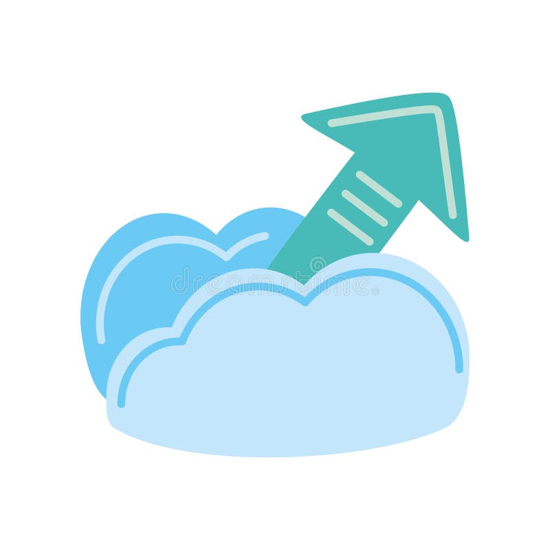 Cloud storage mobile app stock illustration. Illustration of ...