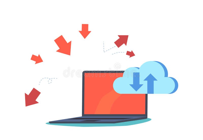 Cloud Storage Protection, Hacker and Ddos Attack Threat Concept with ...