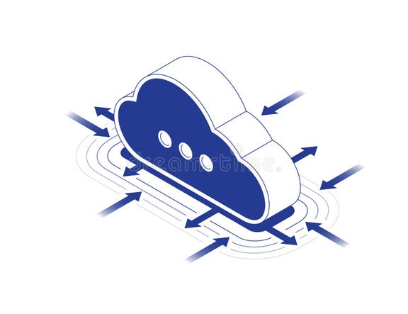 Cloud Storage Scaling Concept with Dynamic Size Adjustment Arrows ...