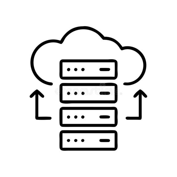 Cloud Storage Server Data Upload for Technology Digital Solutions Stock ...