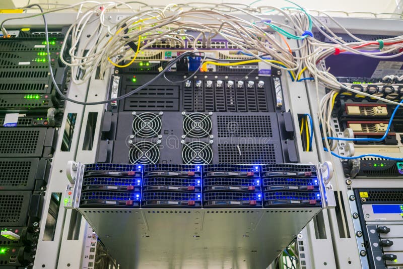 The Cloud Storage Server is Installed in the Datacenter Rack. Concept ...