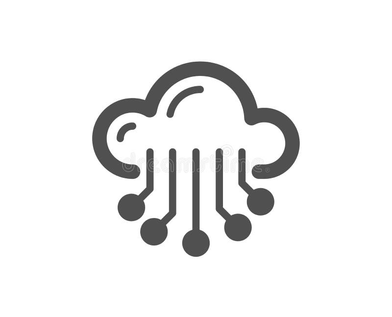 Cloud Storage Service Icon. Big Data Sign. Vector Stock Vector ...